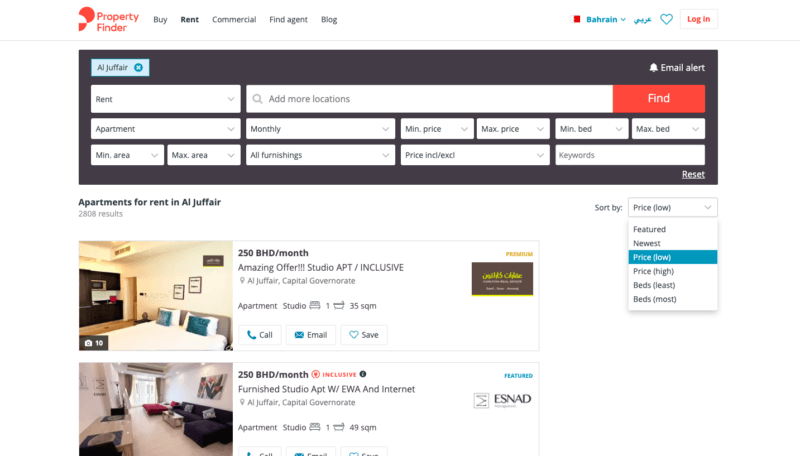 Budget-friendly units currently listed on propertyfinder.bh - Find your ...